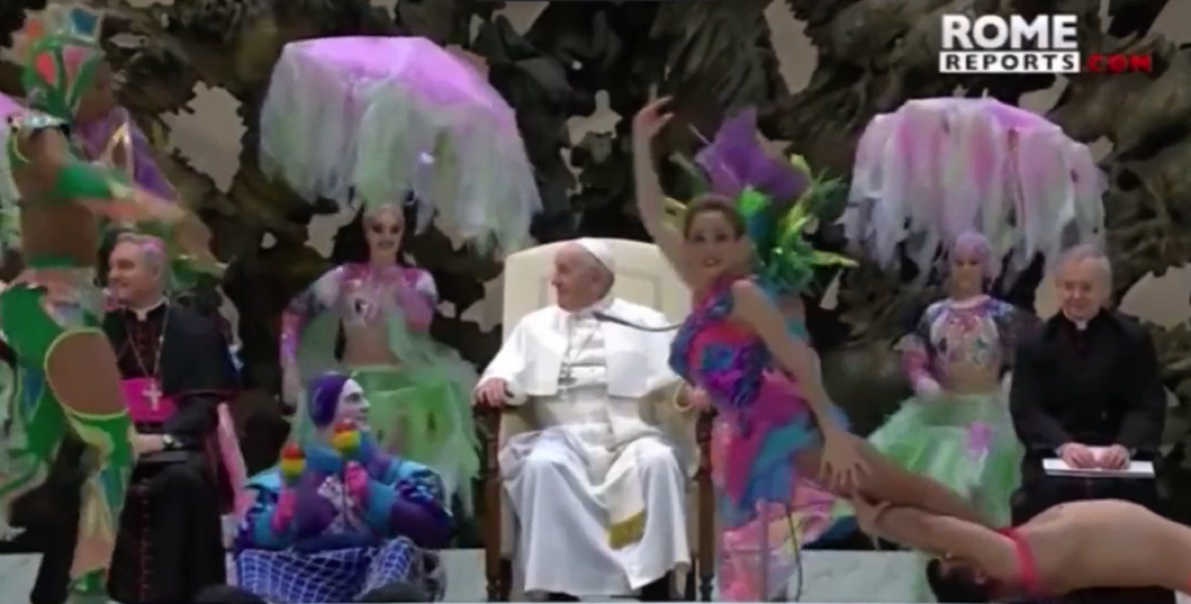 Video: Pope Francis Seating With Dancers In Circus-Like Show Draws ...