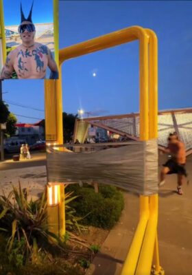 Video: Lil Golo Trying To Run Through 1,000 Strips Of Duct Tape For ...